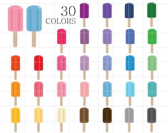 Popsicles Clipart, Popsicle Clip Art, Colorful Popsicles, Ice Cream ...