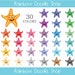 Starfish Clipart, Star Fish Clip Art, Fish Clipart, Colorful Starfish ...