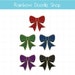 Bow Tie Clipart, Ribbons Clipart, Digital Ribbons, Colorful Ribbons ...