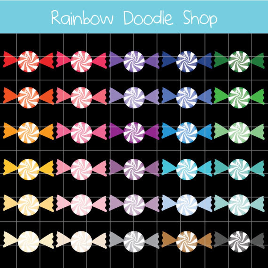Sweets Clipart, Colorful Candy Clip Art, Colourful Sweets Clipart ...