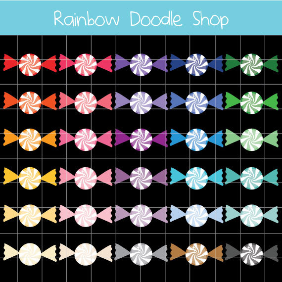 Sweets Clipart, Colorful Candy Clip Art, Colourful Sweets Clipart ...