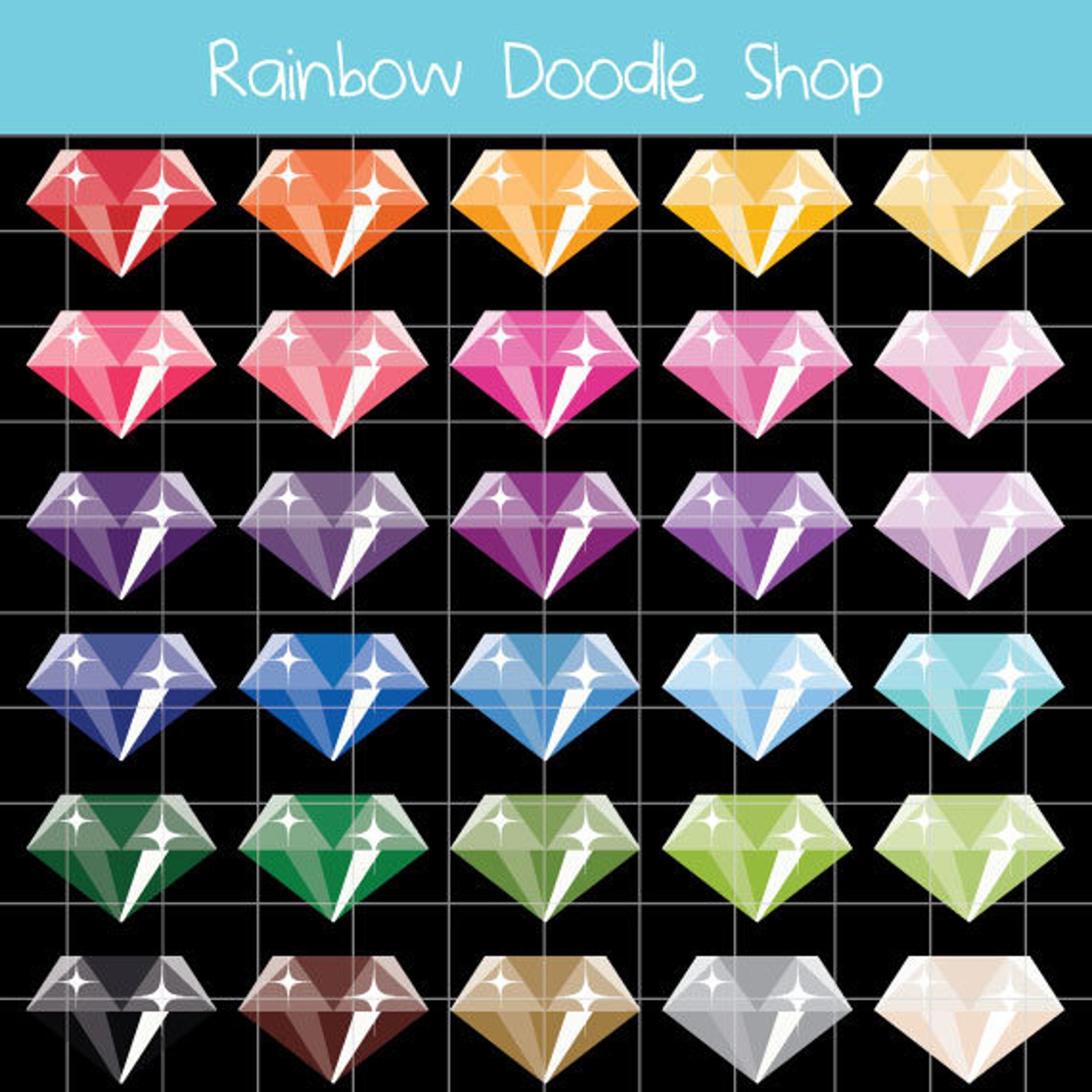 Diamond Clipart, Diamonds Clipart, Diamond Clip Art, Colorful Diamonds ...