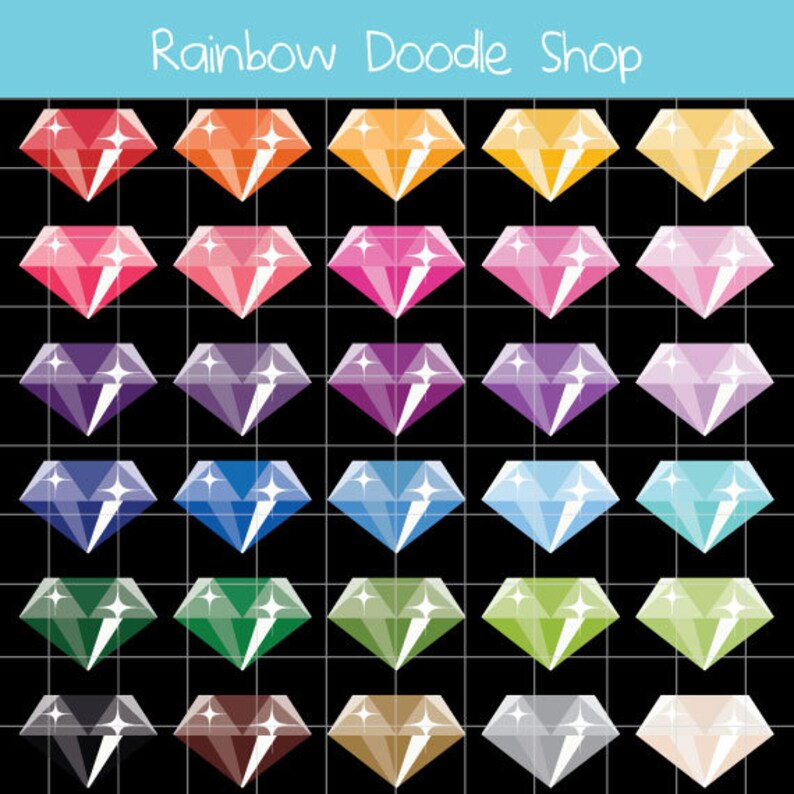 Diamond Clipart, Diamonds Clipart, Diamond Clip Art, Colorful Diamonds ...