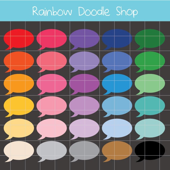 Speech Bubble Clipart, Colorful Speech Bubbles, Conversation Bubble ...