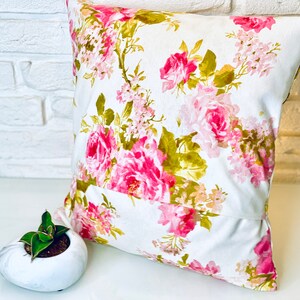 Light Floral Pillow Cover Rustic Floral Pillow Designer Pillow Case ...