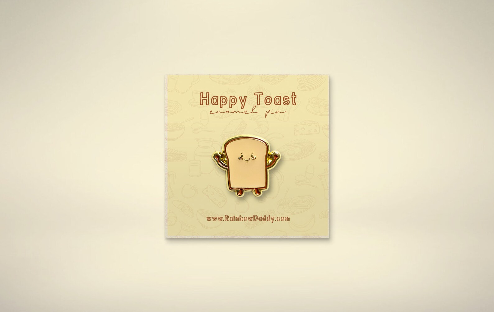 Happy Toast Enamel Pin Bread Gift Enamel Pin Badge Lapel | Etsy