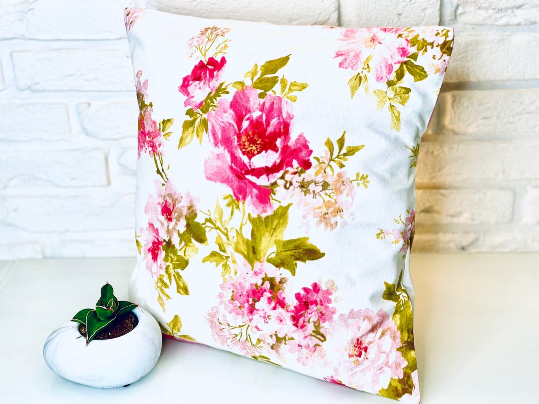 Light Floral Pillow Cover Rustic Floral Pillow Designer Pillow Case ...