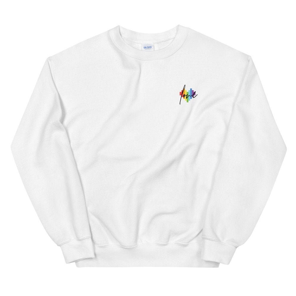 LGBTQ Rainbow Love is Love Heart Pride Sweatshirt Gift | Etsy