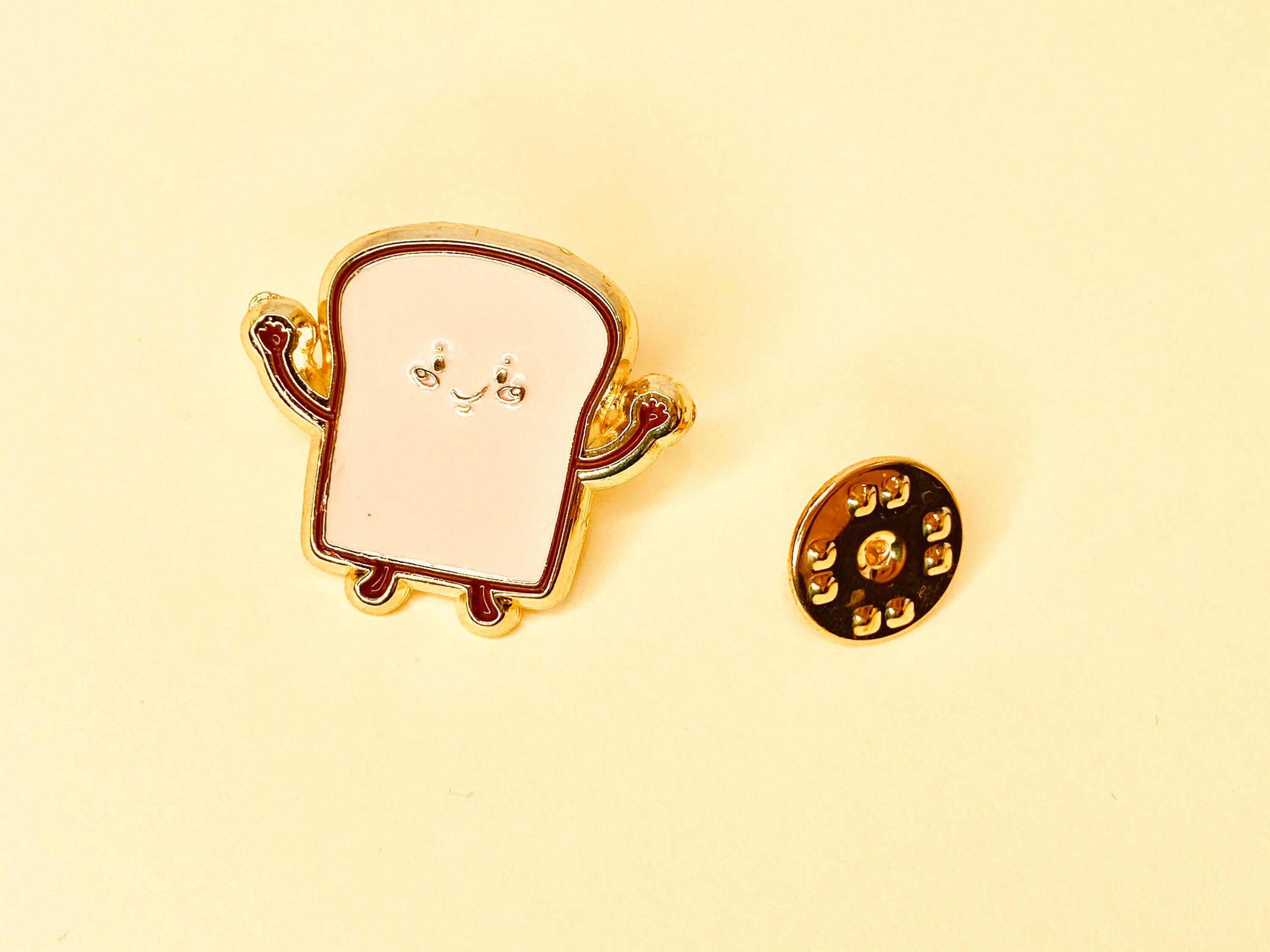 Happy Toast Enamel Pin Bread Gift Enamel Pin Badge Lapel | Etsy