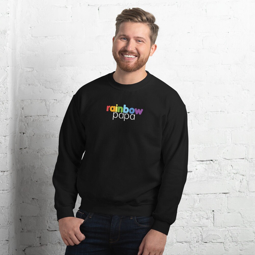 Rainbow Daddy Sweatshirt Rainbow Papa Sweatshirt Gay Pride | Etsy