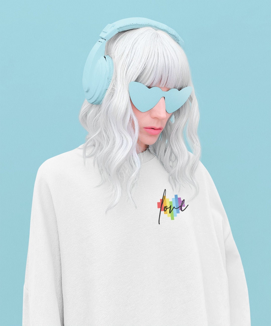 LGBTQ Rainbow Love is Love Heart Pride Sweatshirt Gift PRIDE Handmade ...