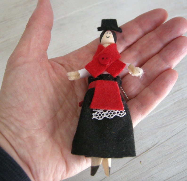 Carys the Welsh Lady Peg Doll Craft Kit - Etsy UK