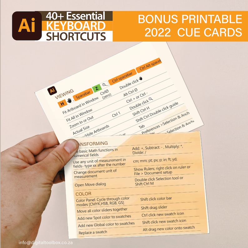 Adobe Illustrator Cheat Sheet: Tools, Tips, Quick Reference & Keyboard ...