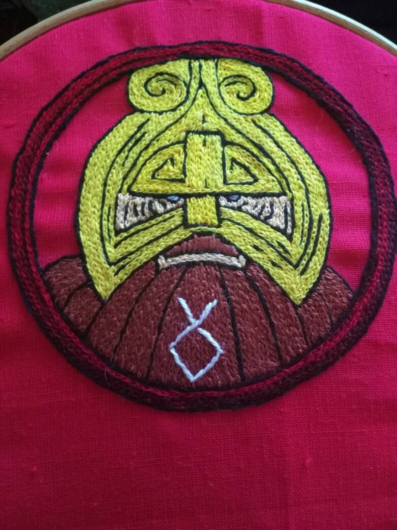 Red Linen Tunic With Dwarven Motif LARP Costume - Etsy