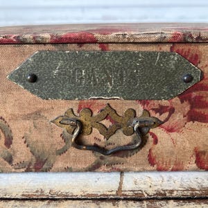 Antique French Fabric Box - Etsy