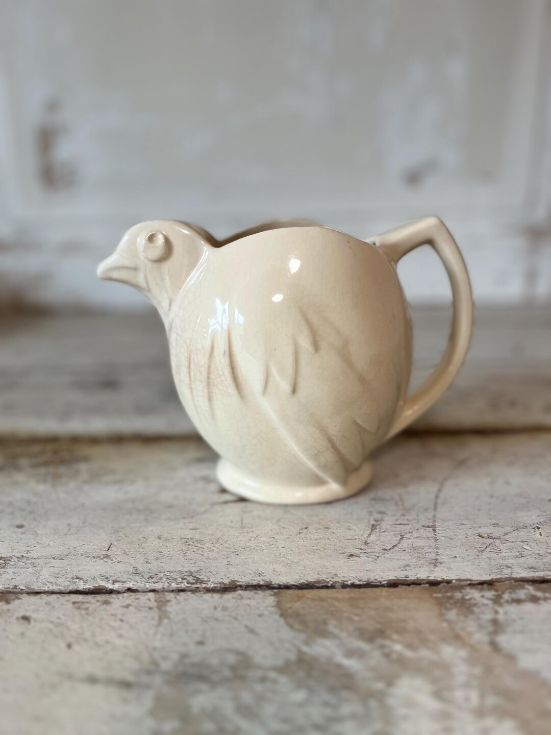 Ironstone Bird Pitcher - Etsy