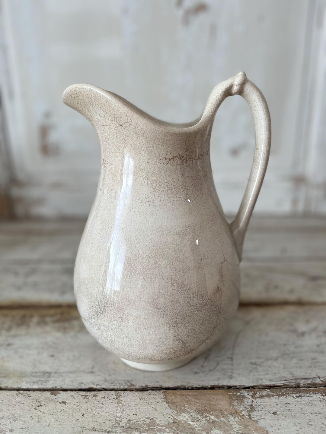 Large Ironstone Pitcher - Etsy