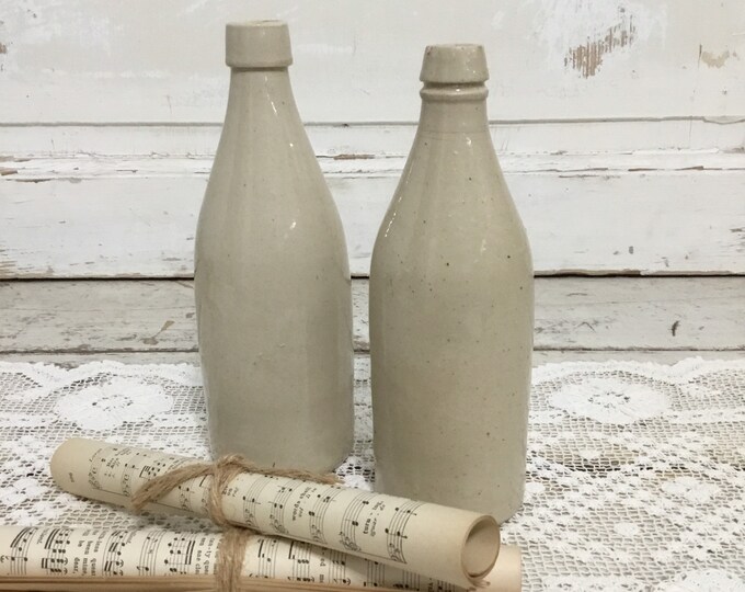Collection of 2 Antique Stoneware Bottles - Etsy