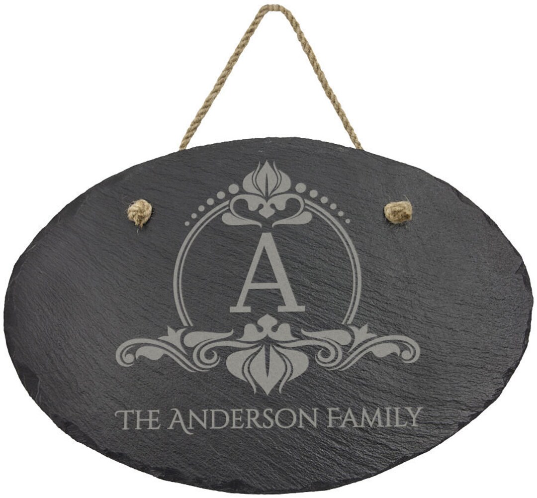 Slate Signs, Slate Oval Signs, Real Stone Sign, Engraved Slate Sign ...