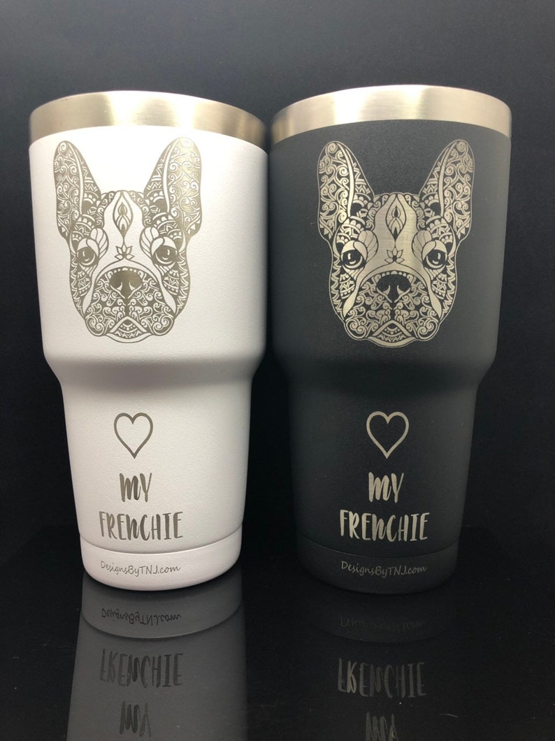 French Bulldog Tumbler i Love My Frenchie Laser - Etsy