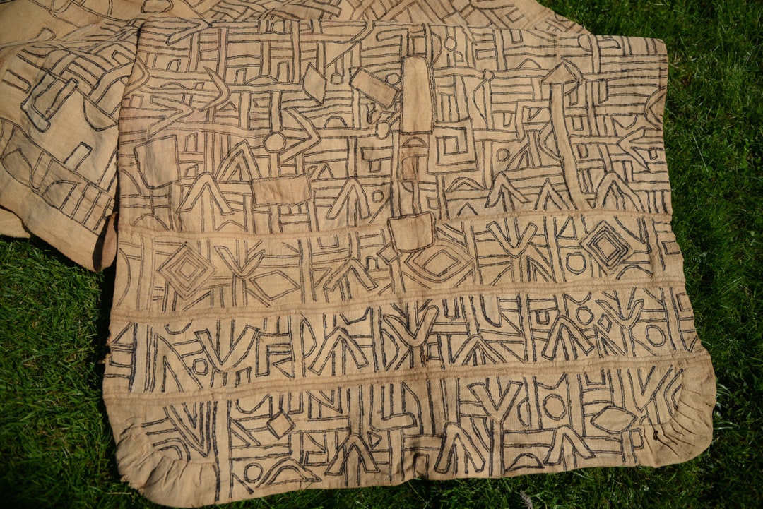 Kuba Cloth/african Kuba Cloth/dr.congo/raffia Cloth/authentic ...