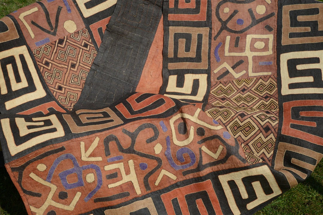 Kuba Cloth/african Kuba Cloth/ Dr.congo/ Raffia Cloth/ Authentic ...