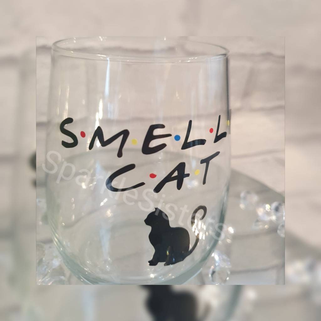 Smelly Cat FRIENDS TV Show Hand Decorated Vinyl Glass - Etsy UK
