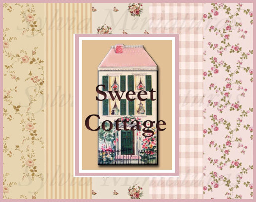 Dollhouse Sweet Cottage Wall Papers, Scale 1:12. Digital Download - Etsy