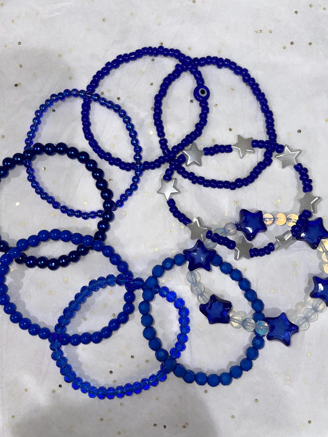 BLUE WAVE Election Day Beaded Stretch Friendship Solidarity Bracelet ...