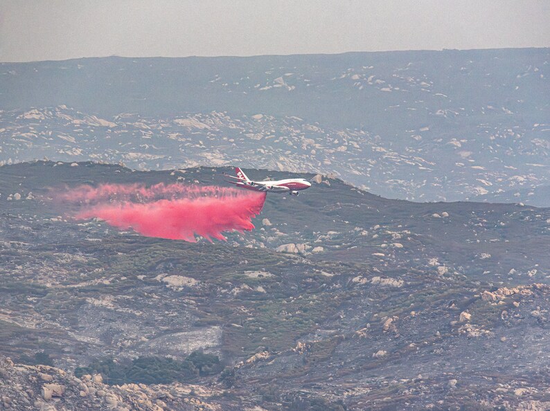 Boeing 747 Supertanker Firefighting Print, California Valley Fire 2020 ...