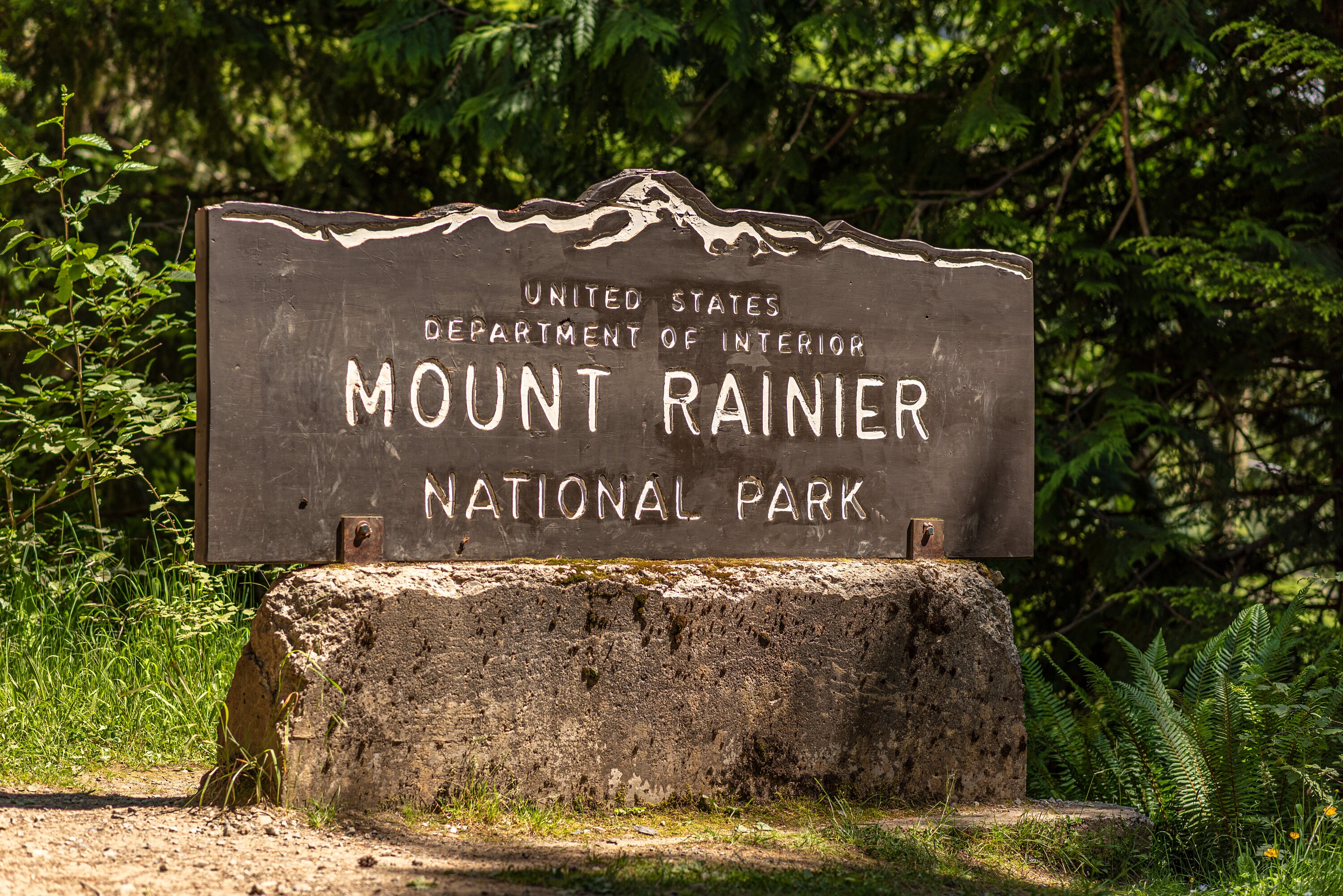 Mt Rainier National Park Sign, Wall Art, Nature Photography, Washington ...