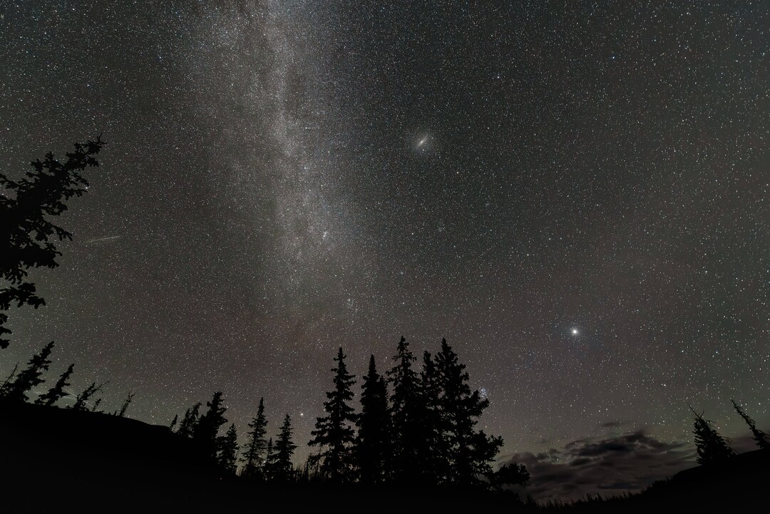 Milky Way Andromeda Photo Print, Night Sky Star Landscape - Etsy