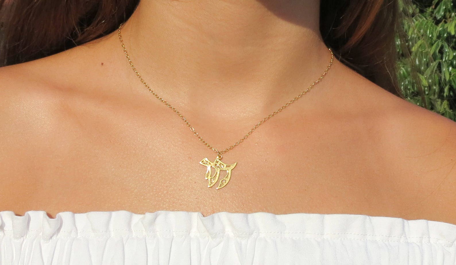 Chai Necklace Chai Pendant Sterling Silver Chai Necklace - Etsy