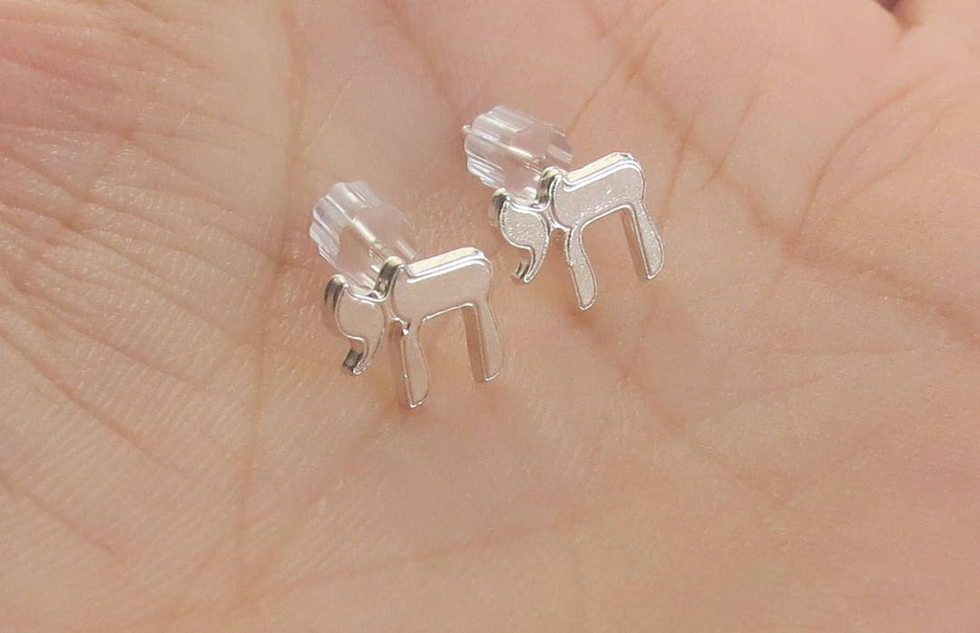 Gold Filled Chai Earrings, Chai Stud Earrings, Silver Chai Post ...