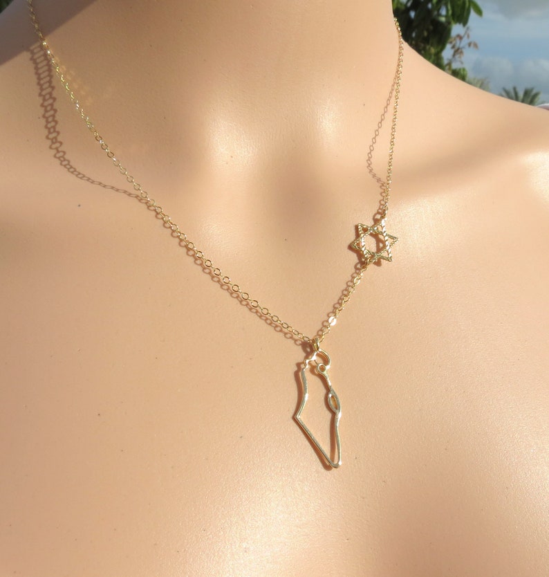 ISRAEL Map Necklace Israel Necklace Jewish Jewelry Holy | Etsy