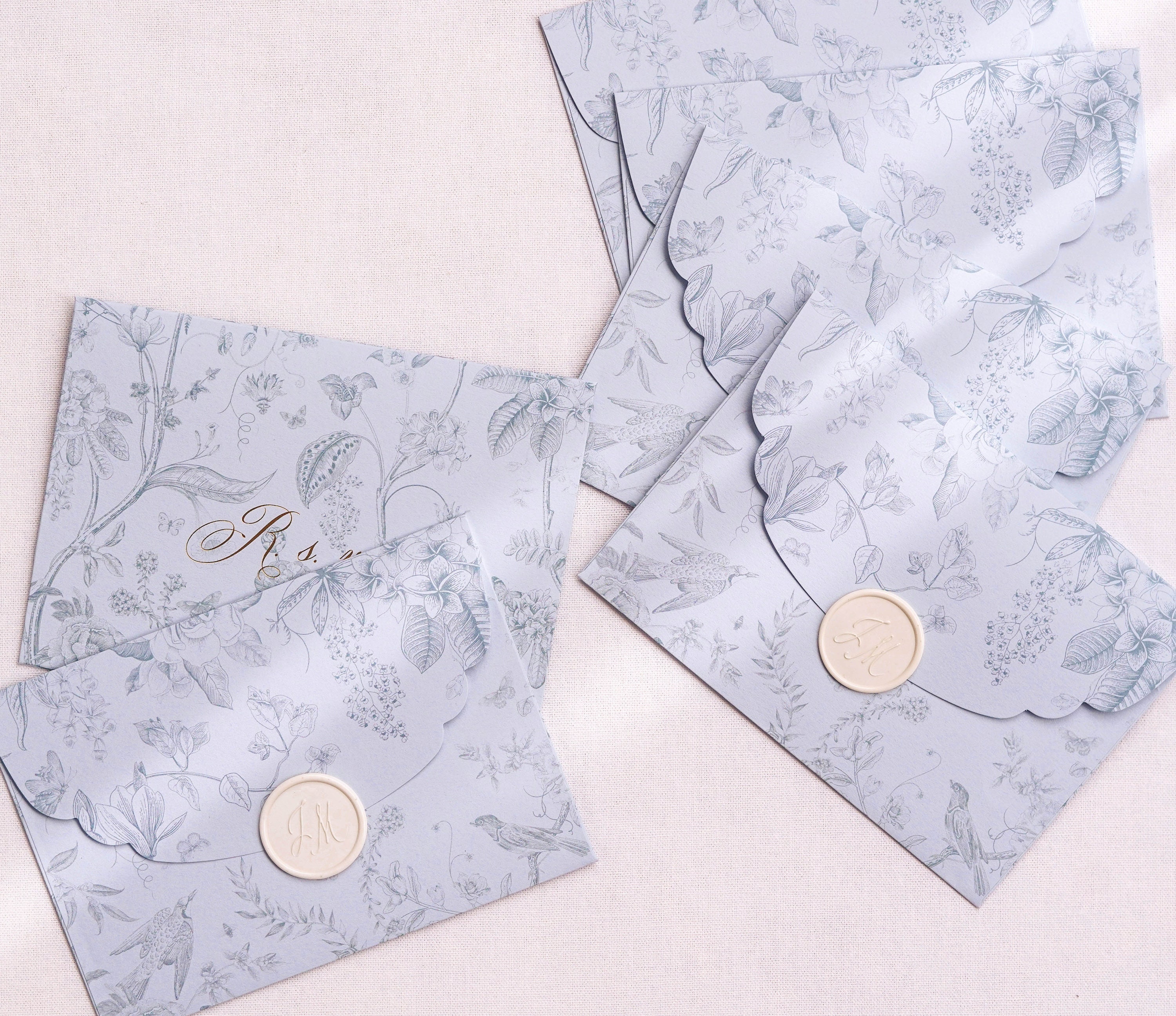 Personalized Wedding Invitation, Hand-painted Custom Crest, Printed Die ...