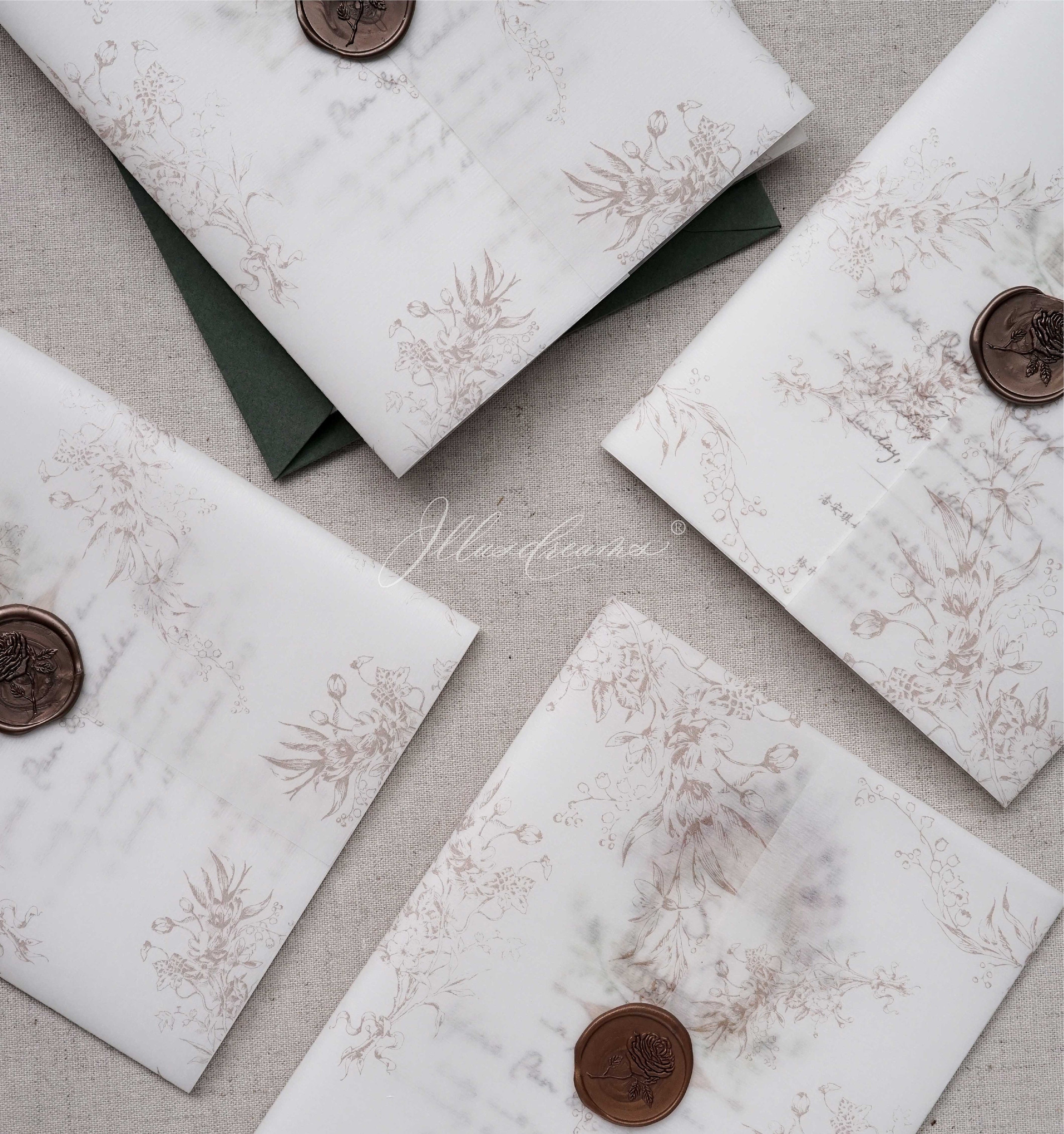 Personalized Wedding Invitation Suite, Hand-painted Watercolor, Custom ...