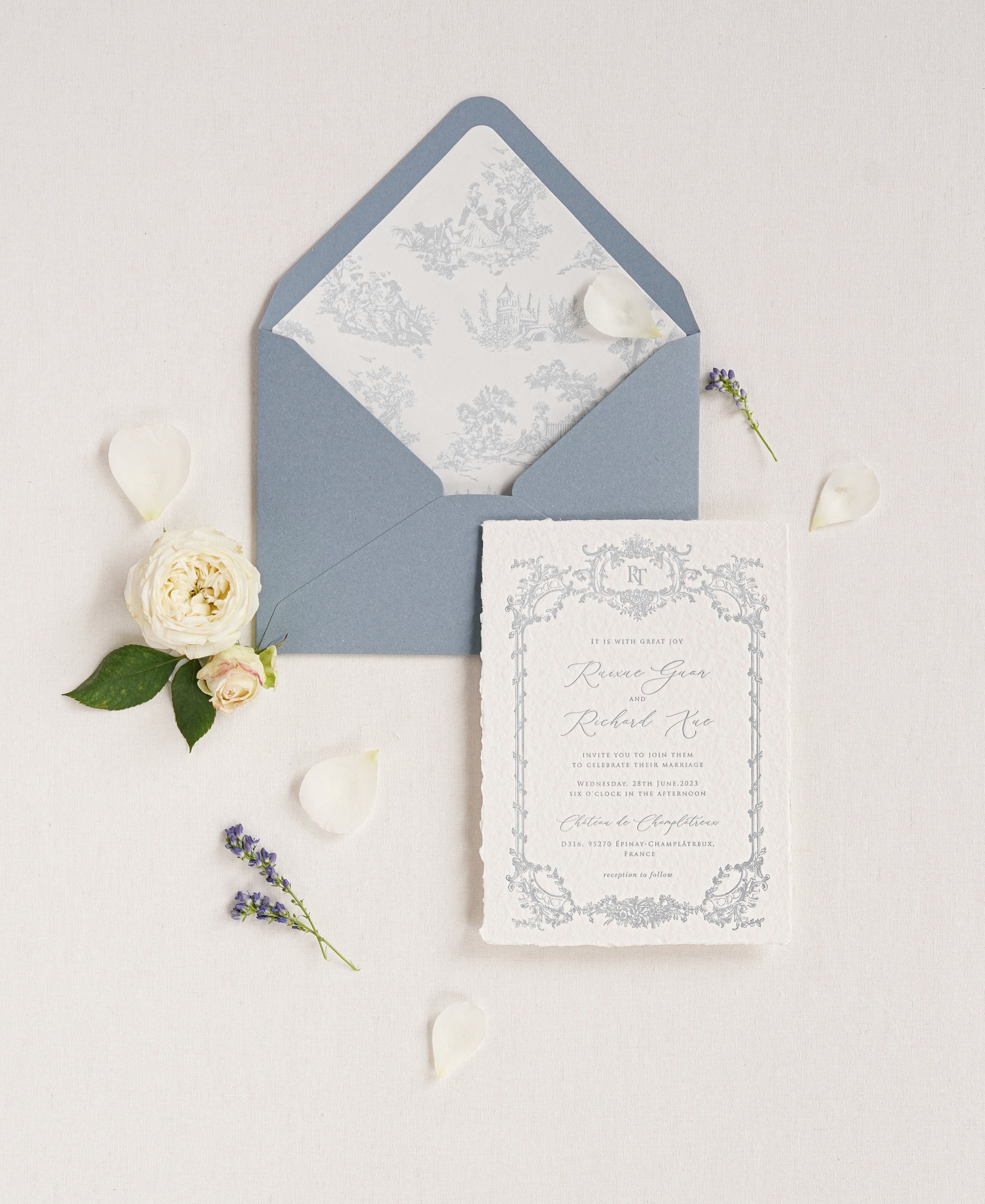 The Elizabeth Suite, Letterpress Wedding Invitation Suite, Vintage ...