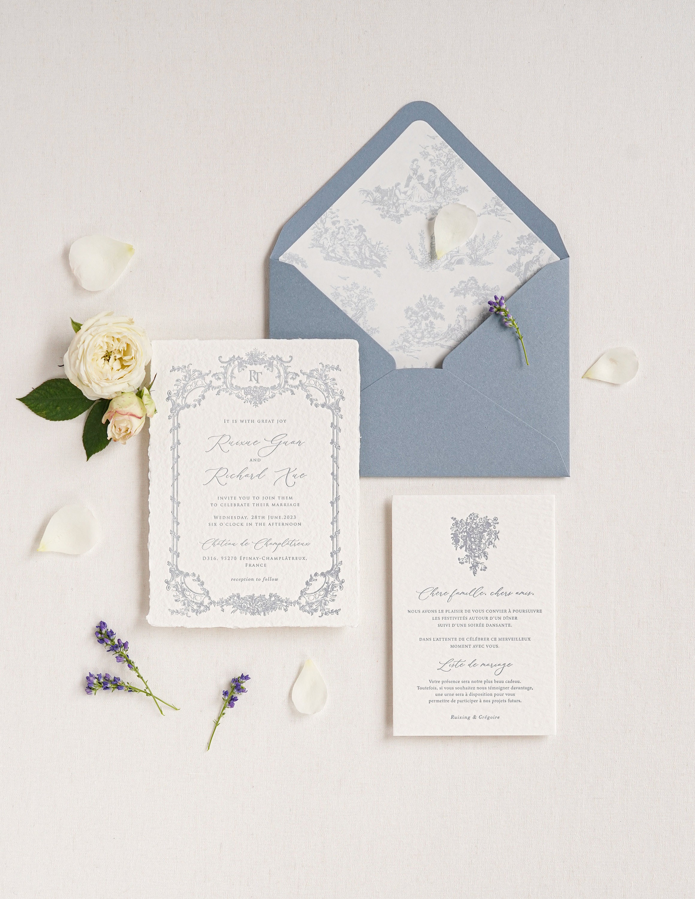 The Elizabeth Suite, Letterpress Wedding Invitation Suite, Vintage ...