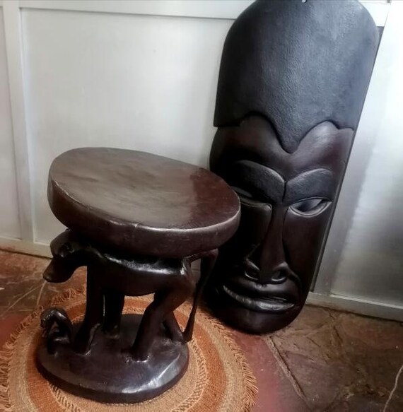 Large Tonga Stool Marula Wood Furniture Handmade Furniture | Etsy