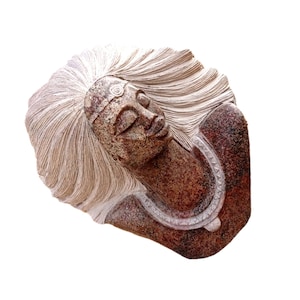 SHONA STONE SCULPTURE, Lady Bust Statue, Female Head Bust, Granite ...