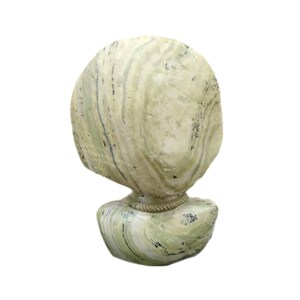 SHONA STONE SCULPTURE, Female Head Bust, Lady Bust Statue, Butter Jade ...