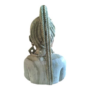 SHONA STONE SCULPTURE, Lady Bust Statue, Female Head Bust, Butter Jade ...