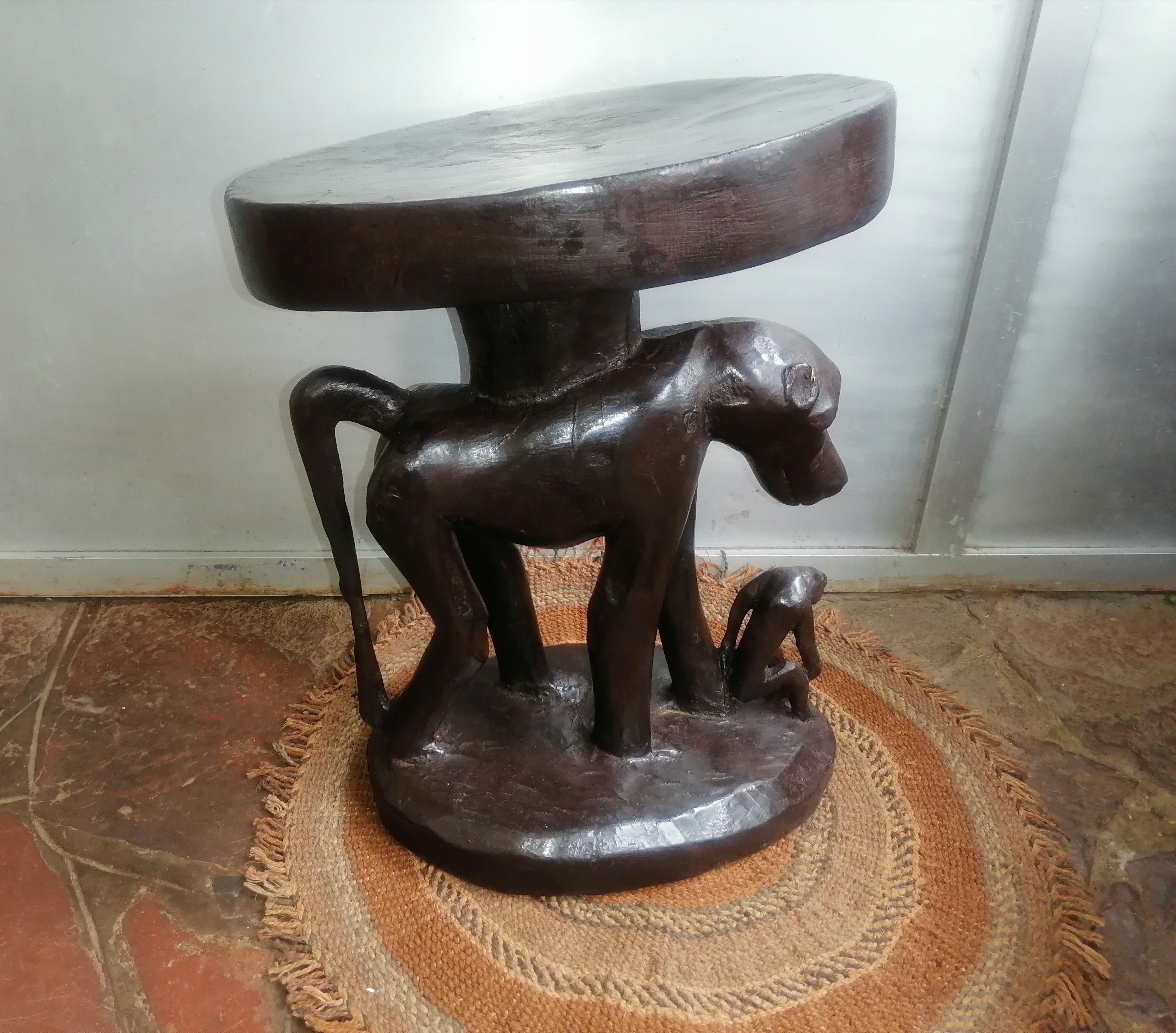 Large Tonga Stool Marula Wood Furniture Handmade Furniture | Etsy