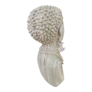 SHONA STONE SCULPTURE, Lady Bust Statue, Female Head Bust, Butter Jade ...