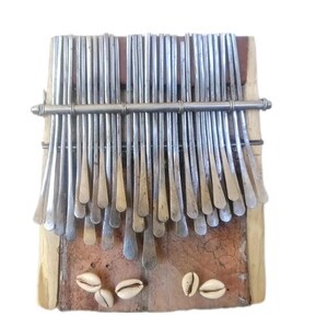 African Kalimba Mbira, Rustic 30 Key Njari in F, Jacob Mafuleni ...
