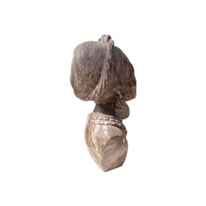 SHONA STONE SCULPTURE, Lady Bust Statue, Female Head Bust, Butter Jade ...
