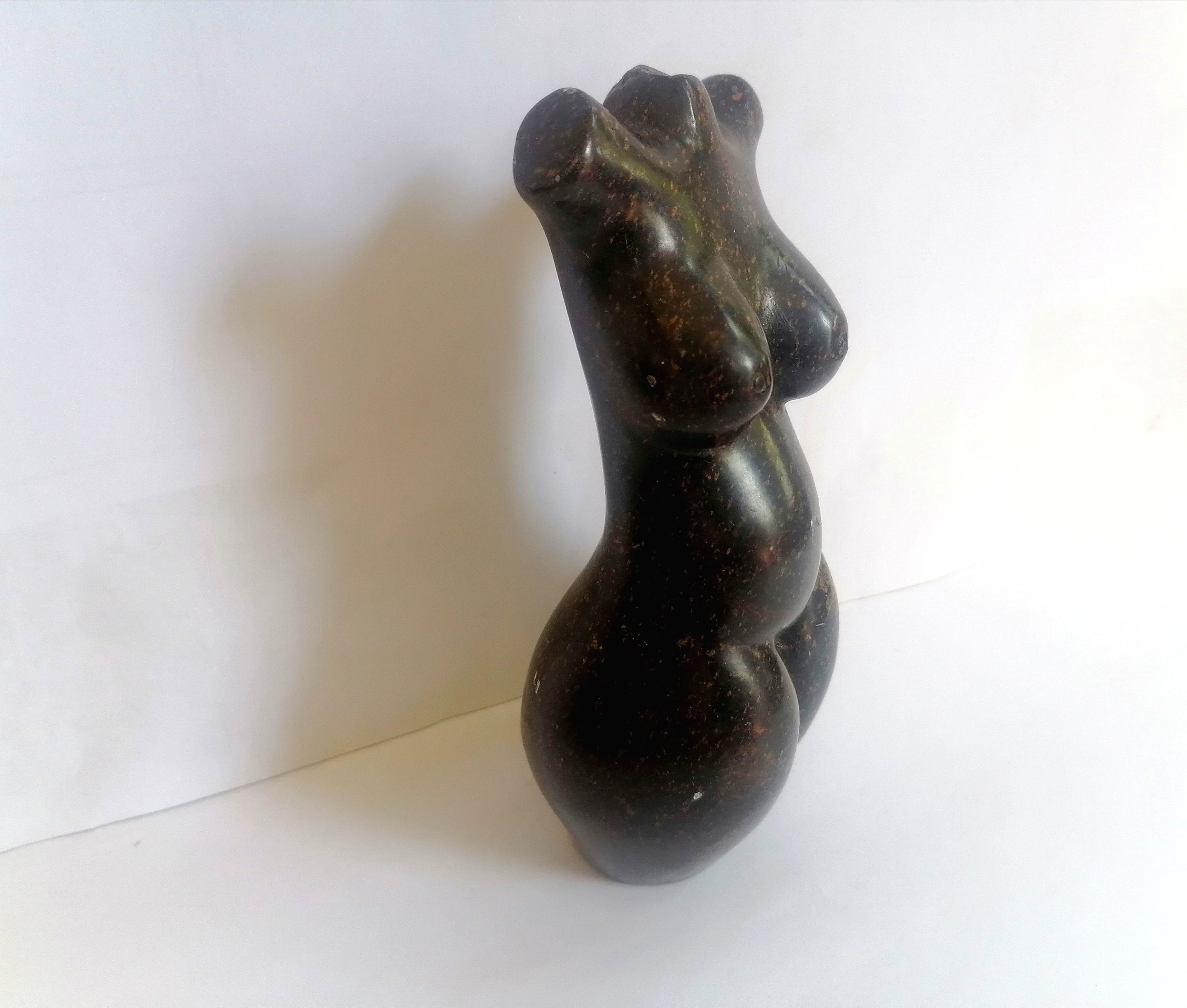 TORSO BODY STATUE Female African Statue Shona Rapoko Stone | Etsy