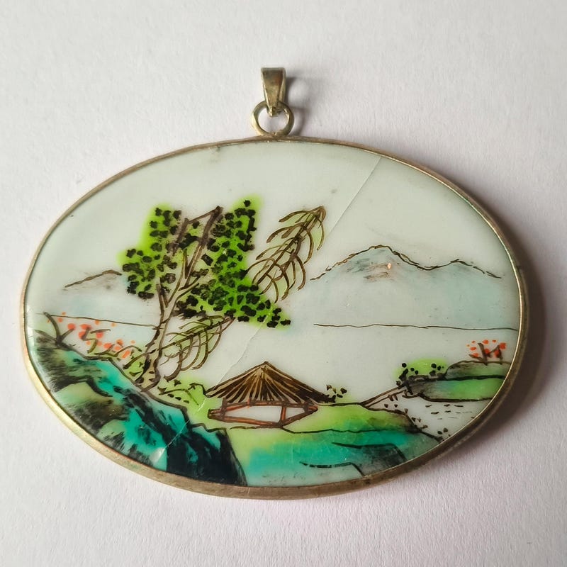 Porcelain Pendant - Etsy