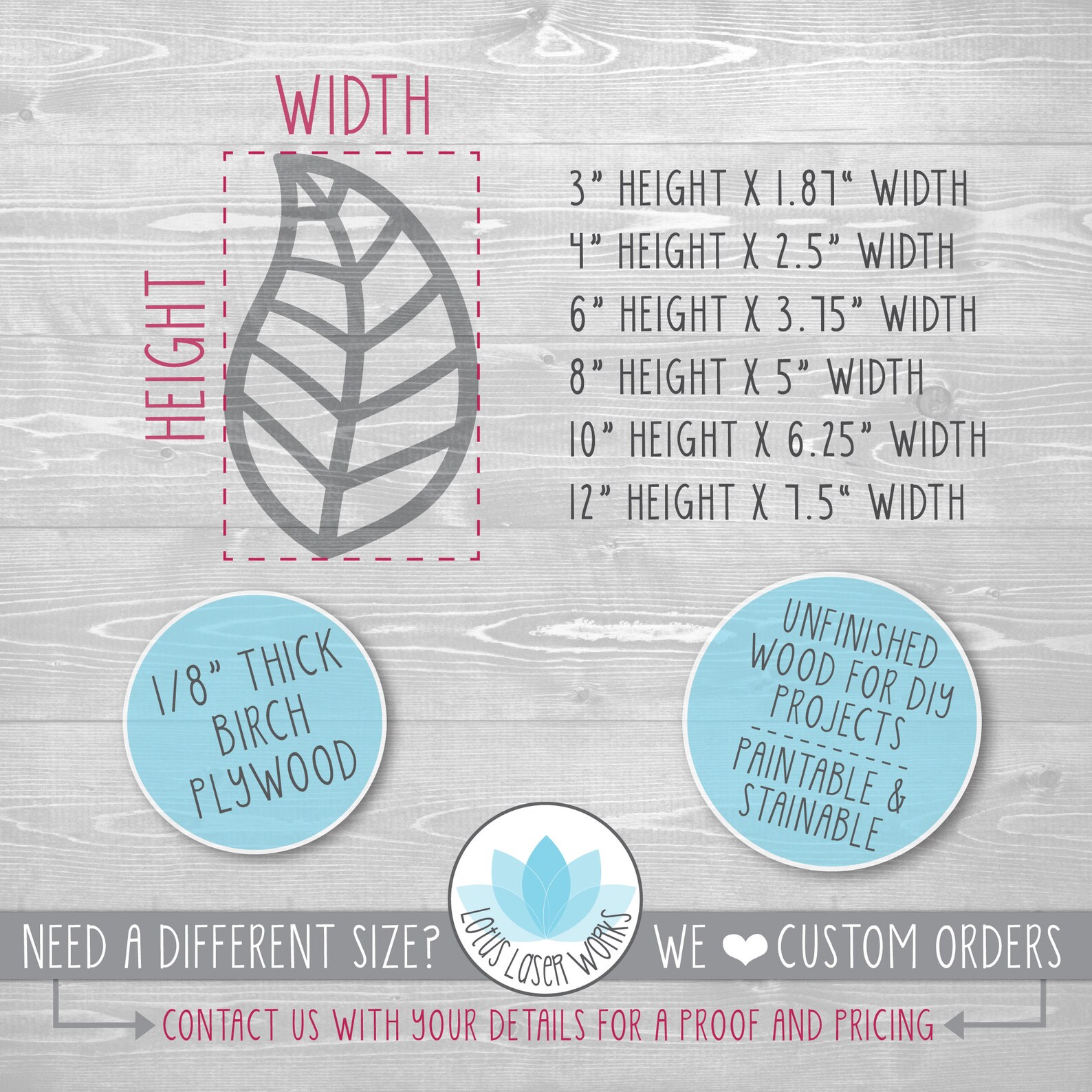 Wood Leaf Cut Outs Laser Cut Wooden Leaf Shape Wood Craft - Etsy